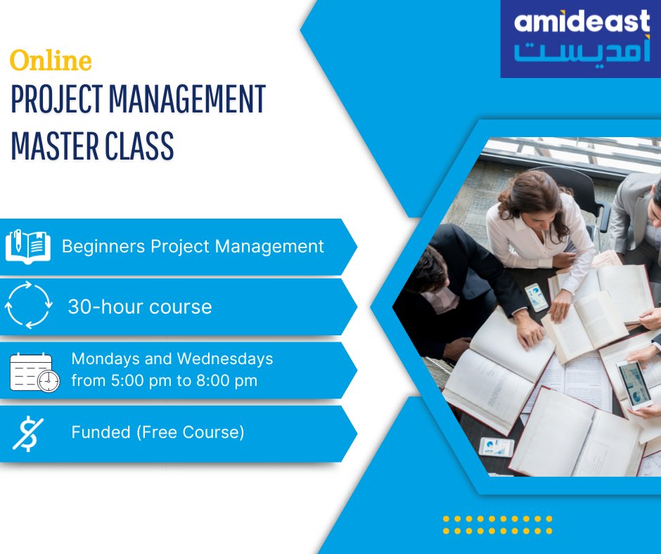 Beginners Project Management Master Class | Amideast West Bank
