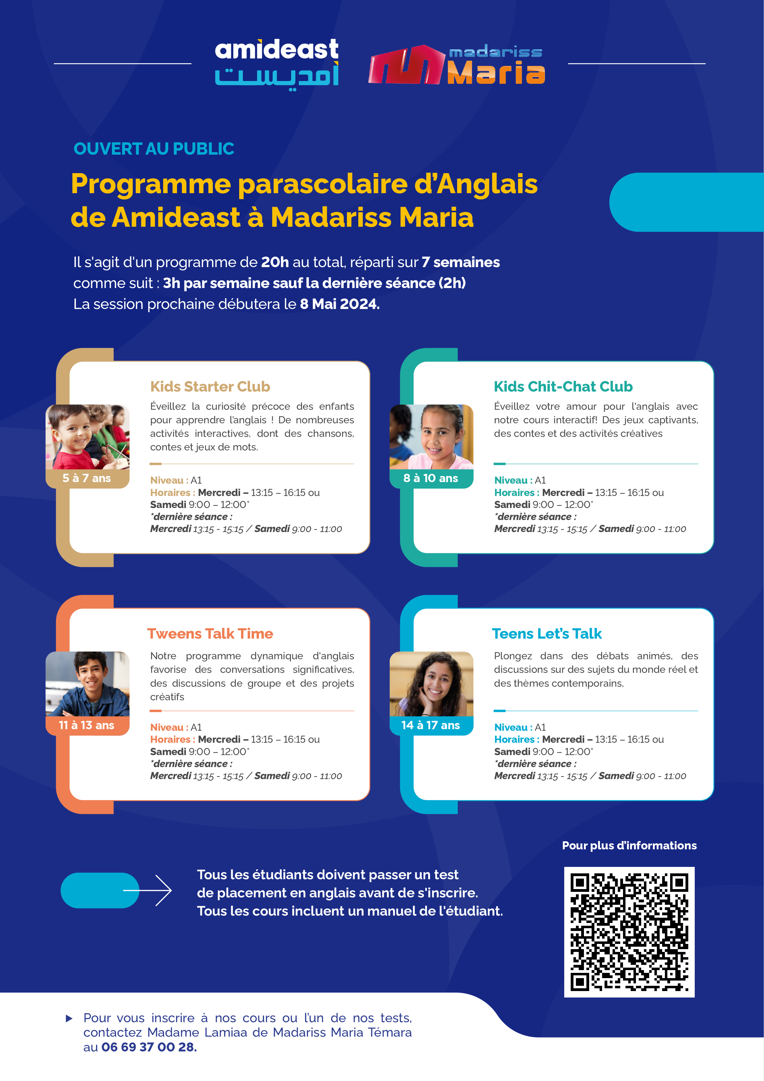 Programme parascolaire d’Anglais | Amideast Morocco